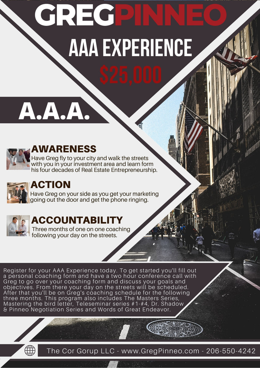 AAA Experience - Greg Pinneo – The Cor Company